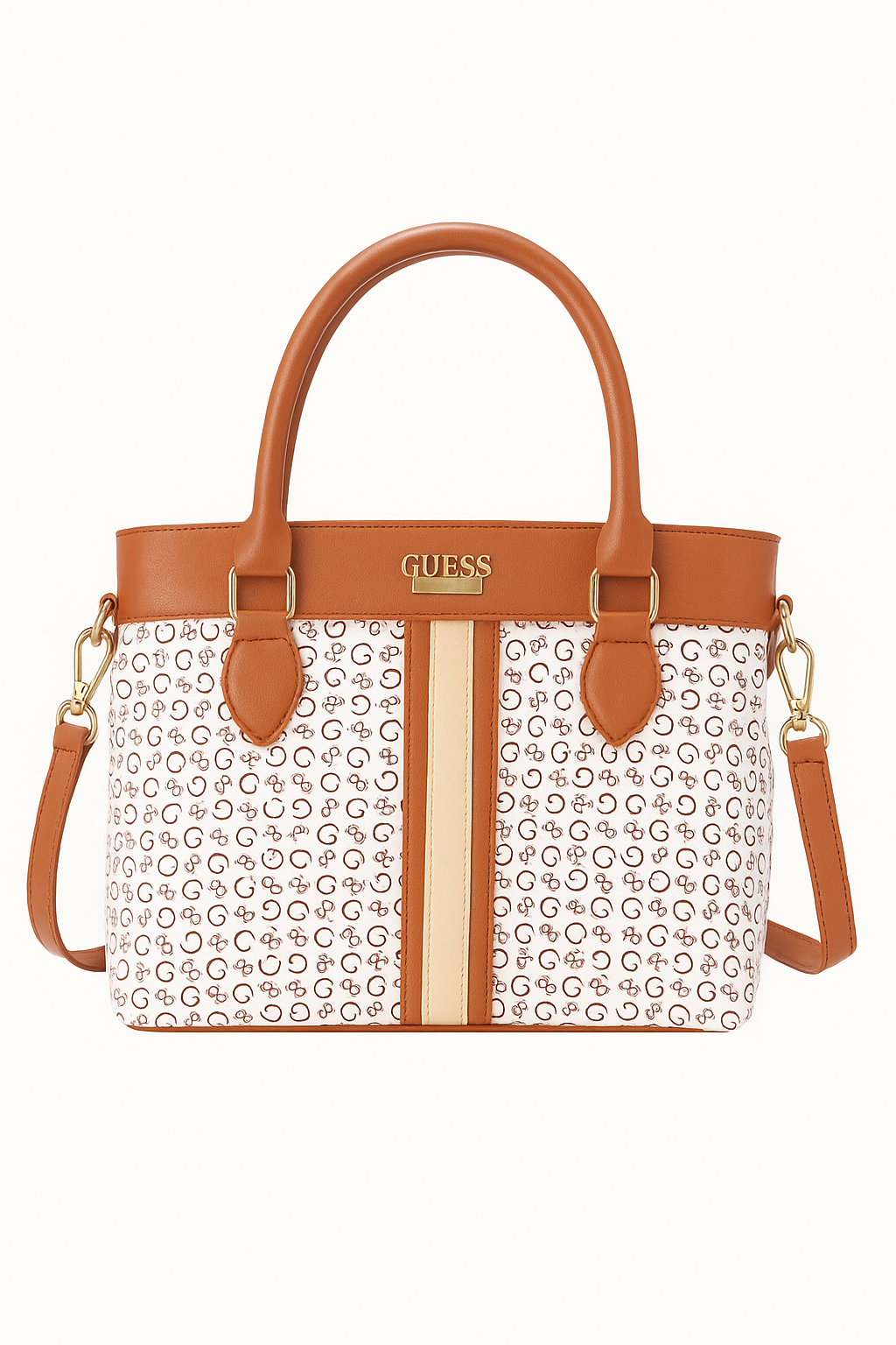 Elegant Guess GG Print Handbag with Brown Tones - Perfect for Every ...